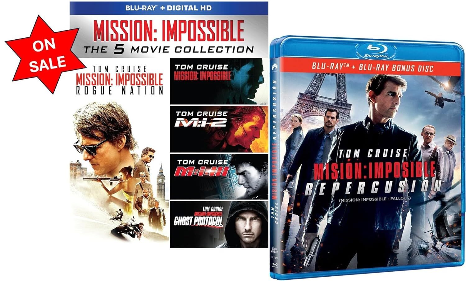 6-Film Mission Impossible Movie Collection [Blu-ray, 6-Disc Set] BRAND ...
